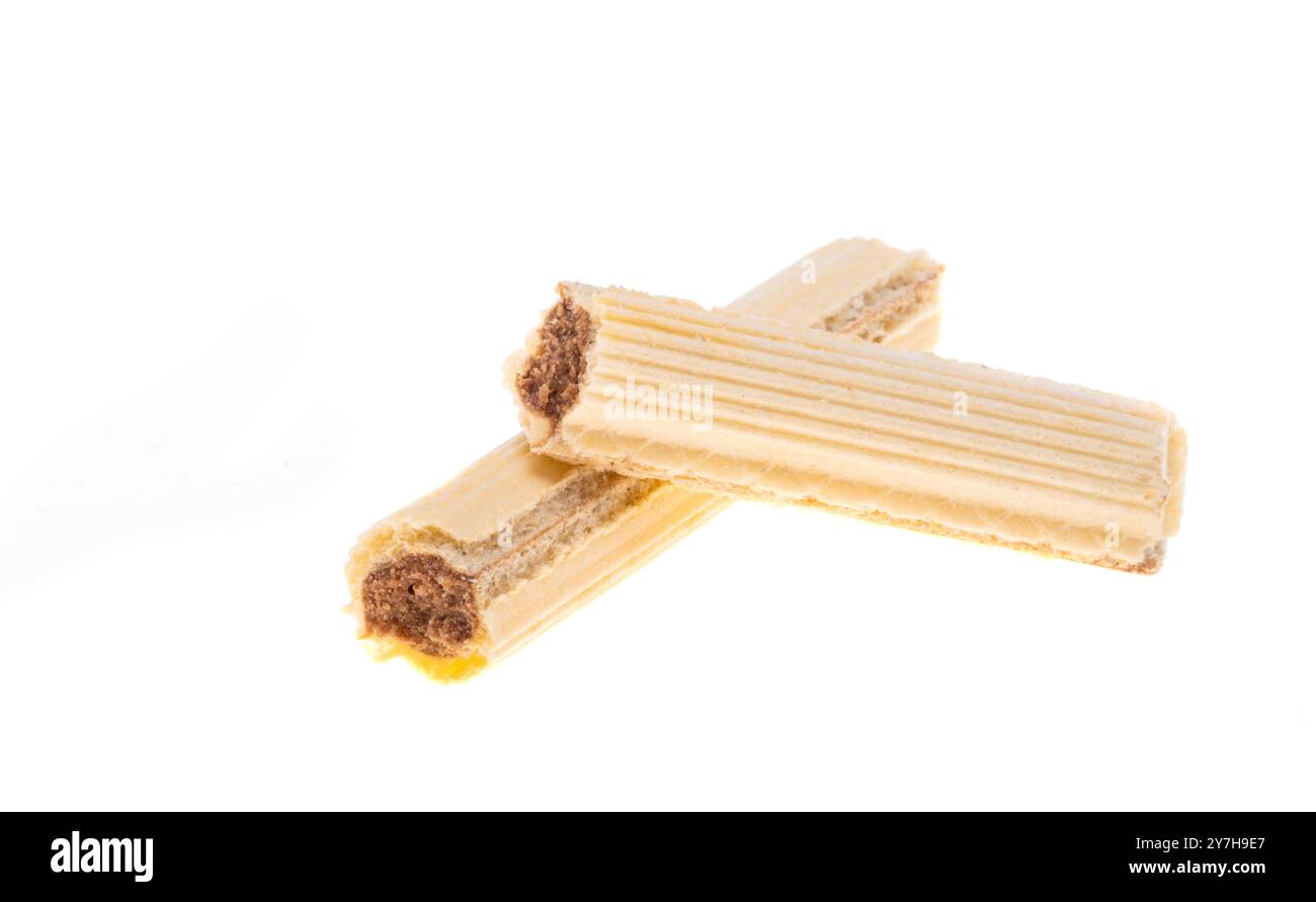 wafer sticks isolated on white background Stock Photo - Alamy