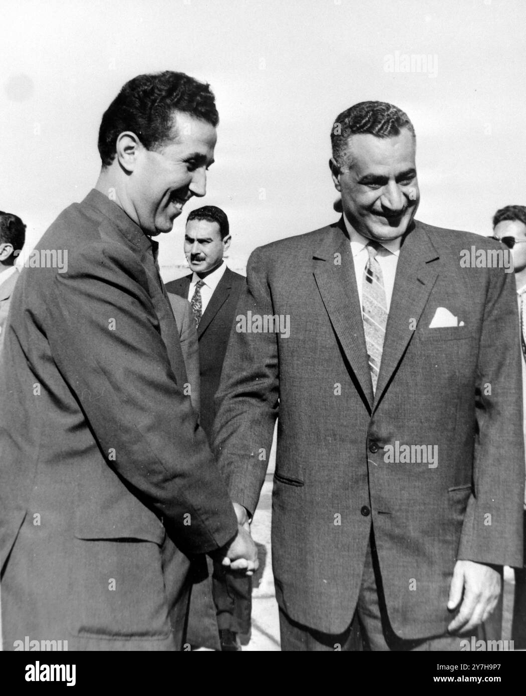 ALGERIAN PRESIDENT AHMED BEN BELLA WITH PRESIDENT OF UNITED ARAB ...