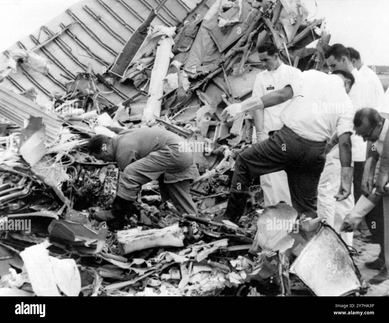 AVIATION WRECKAGE OF LUFTHANSA 720B AIRLINER WHICH EXPLODED IN GERMANY ...