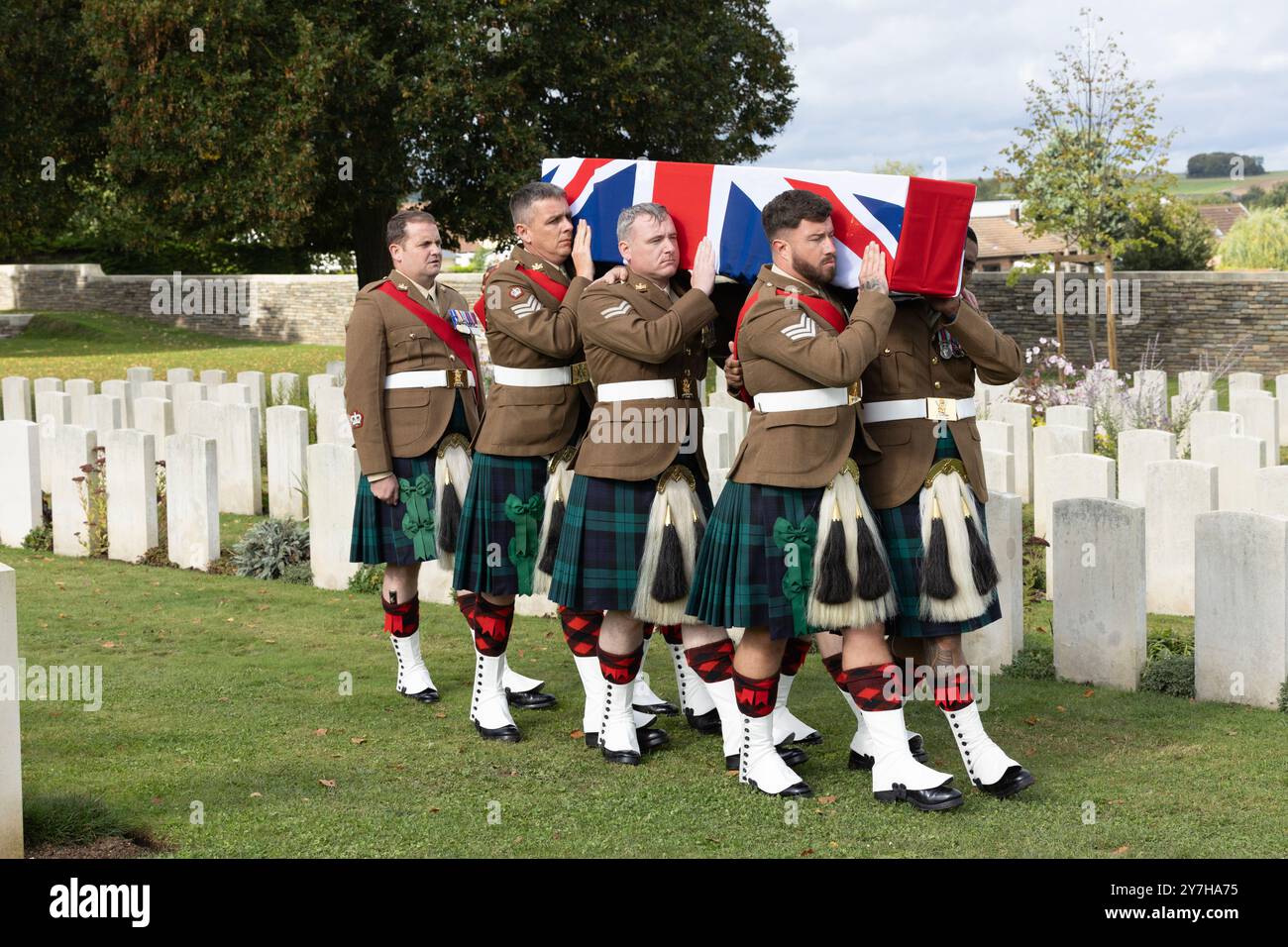 Loos-en-Gohelle, France. 26th Sept. 2024. Members of 3 Scots Black ...