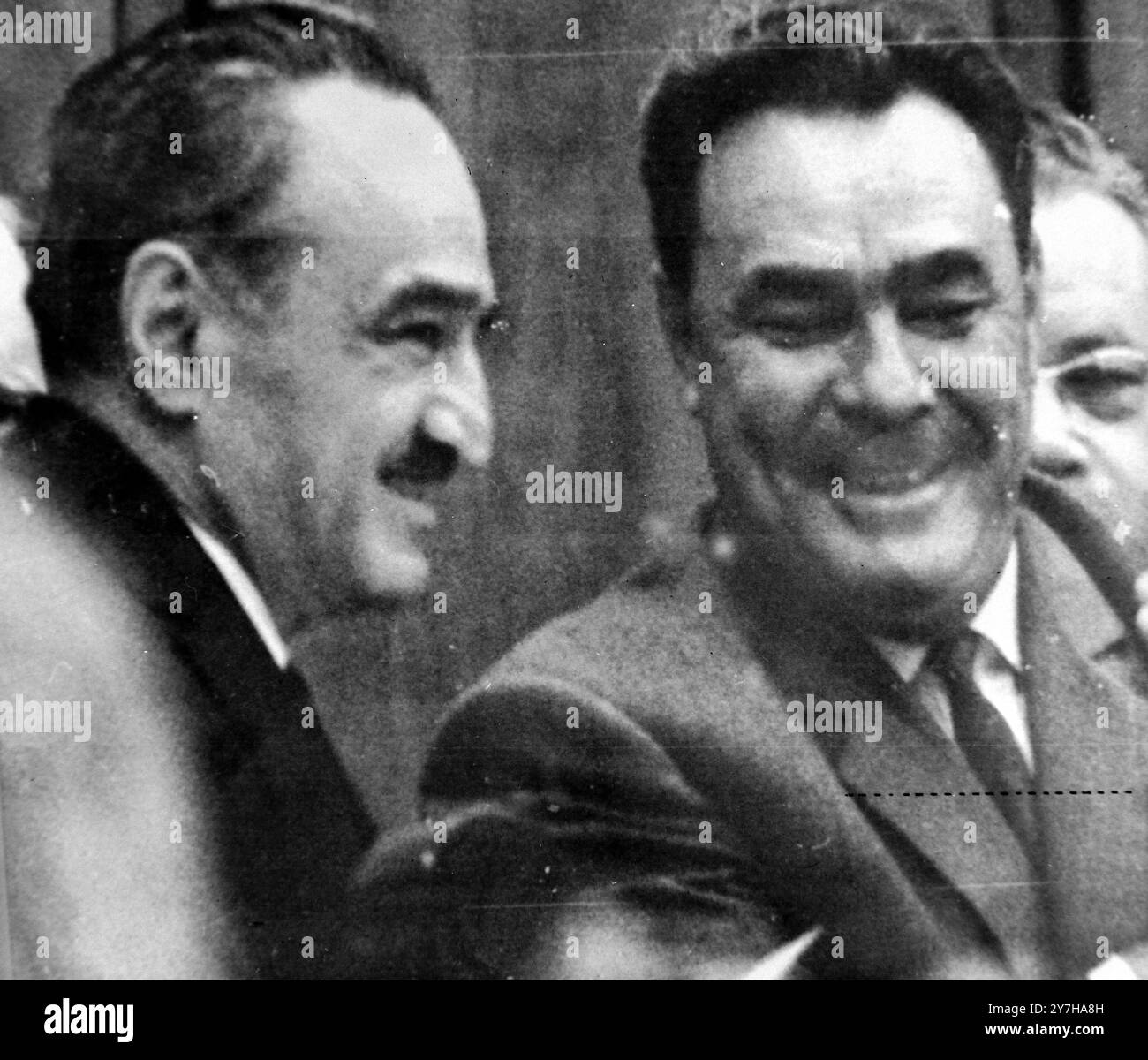 GOVERNMENT MIKOYAN ANASTAS AND LEONID BREZHNEV AT SOVIET SESSION IN ...