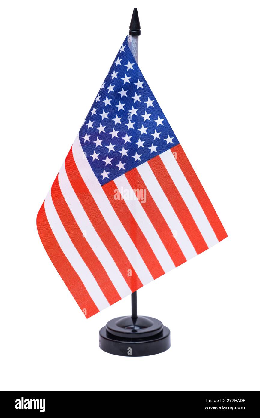 american flag isolated on white background Stock Photo - Alamy