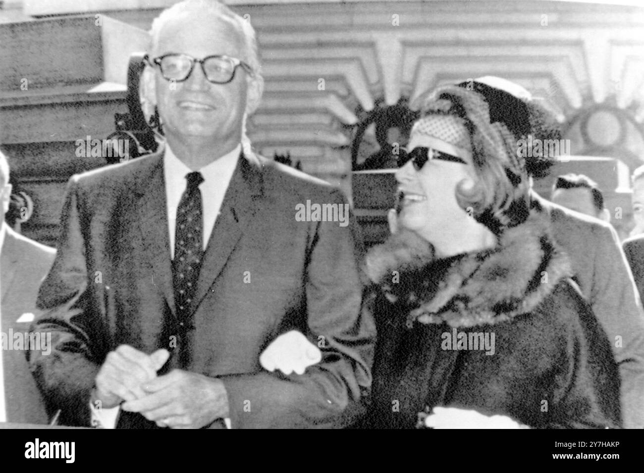 SENATOR BARRY GOLDWATER WITH WIFE AT CHURCH IN SAN FRANCISCO / ; 13 ...