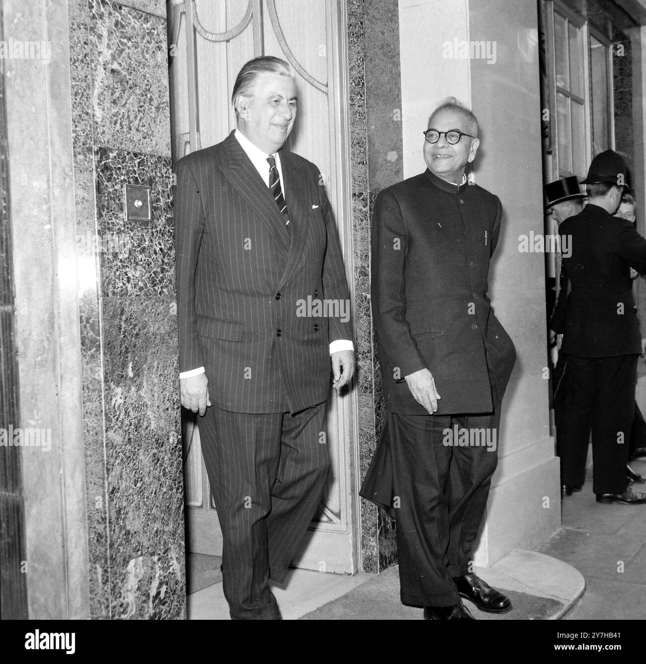 KRISHNAMACHARI LEAVES LONDON HOTEL AT COMMONWEALTH CONFERENCE IN LONDON ...