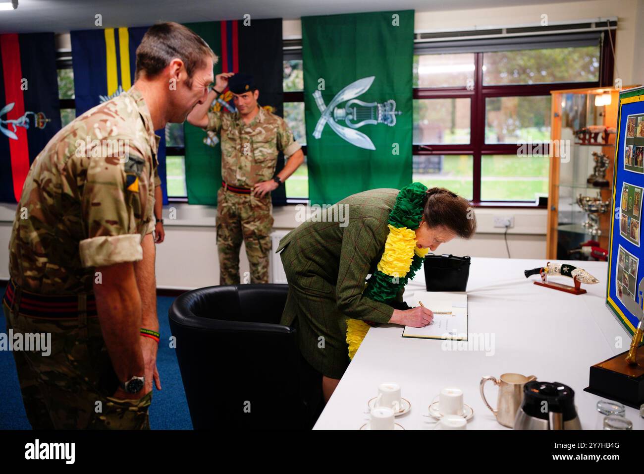 The Princess Royal, Colonel-in-Chief of the Royal Logistic Corps, signs ...