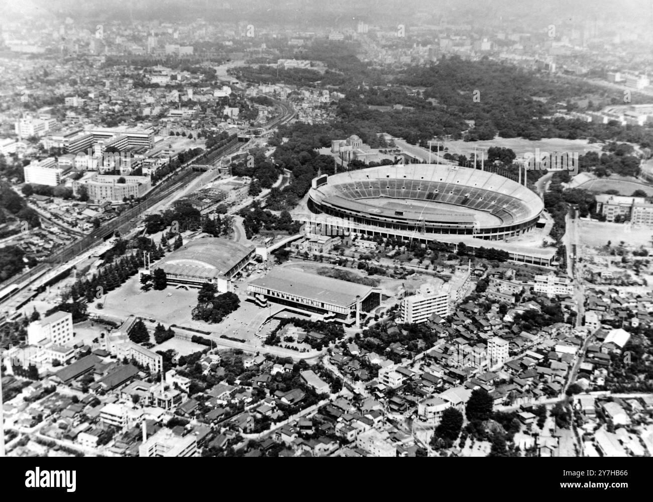 OLYMPICS STADIUM AT YOYOGI IN TOKYO, JAPAN ; 8 JULY 1964 Stock Photo ...