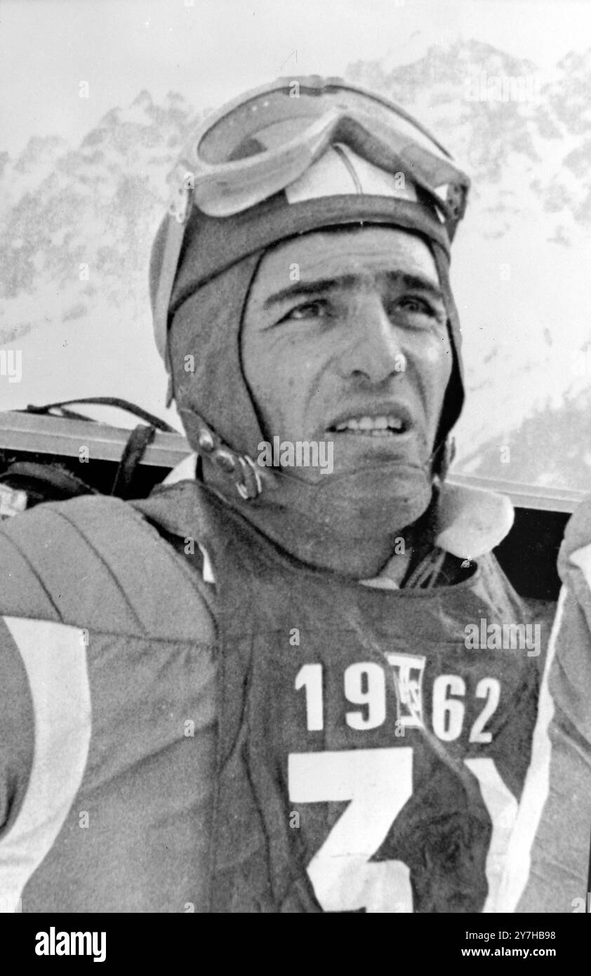 CHARLES BOZON SLALOM SKI CHAMPION IN CHAMONIX / ; 7 JULY 1964 Stock ...