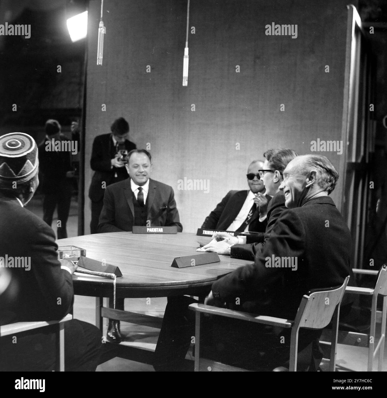 PAKISTAN PRESIDENT AYUB KHAN DURING TELEVISION DEBATE WITH JOMO ...