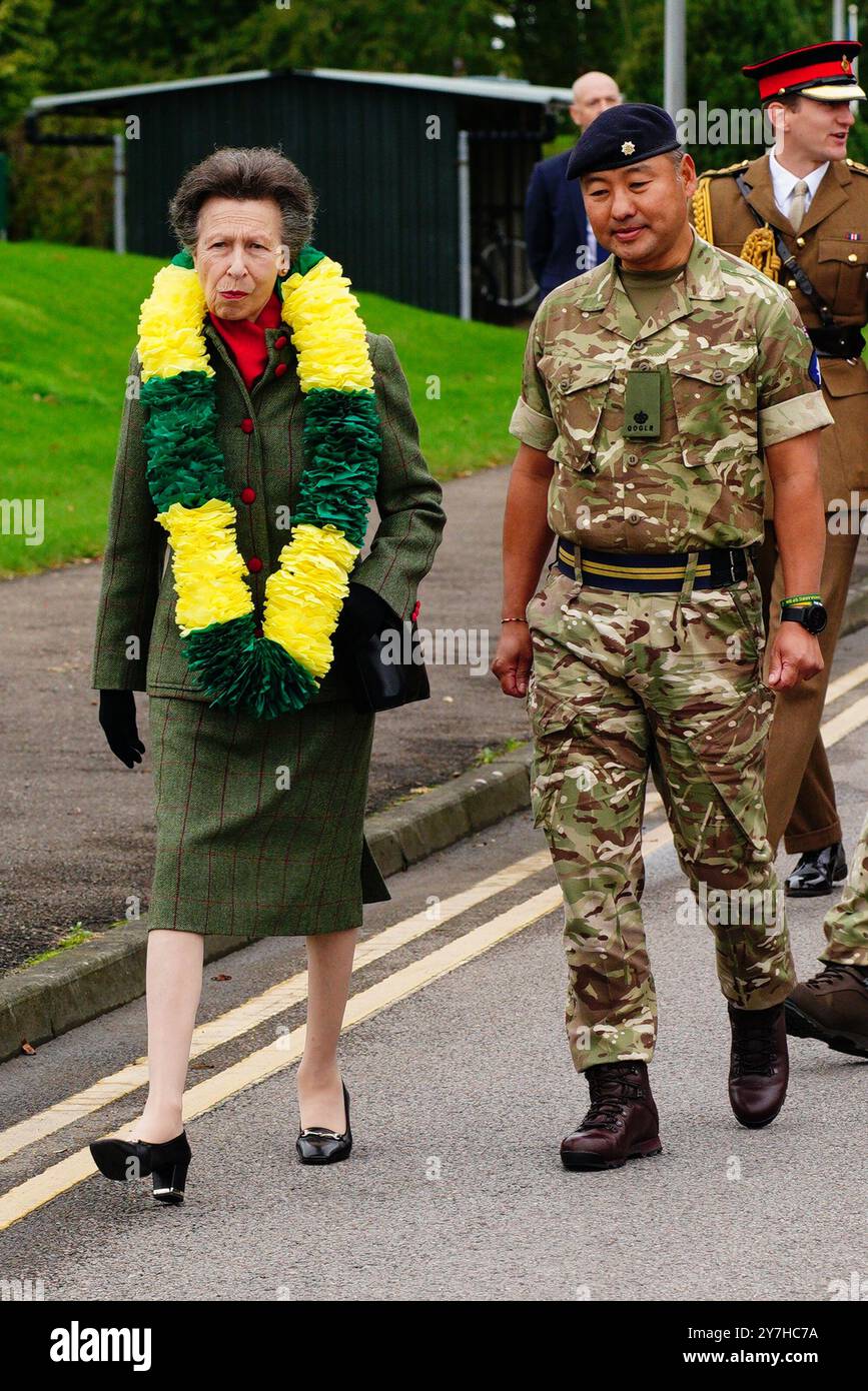 The Princess Royal, Colonel-in-Chief of the Royal Logistic Corps, walks ...