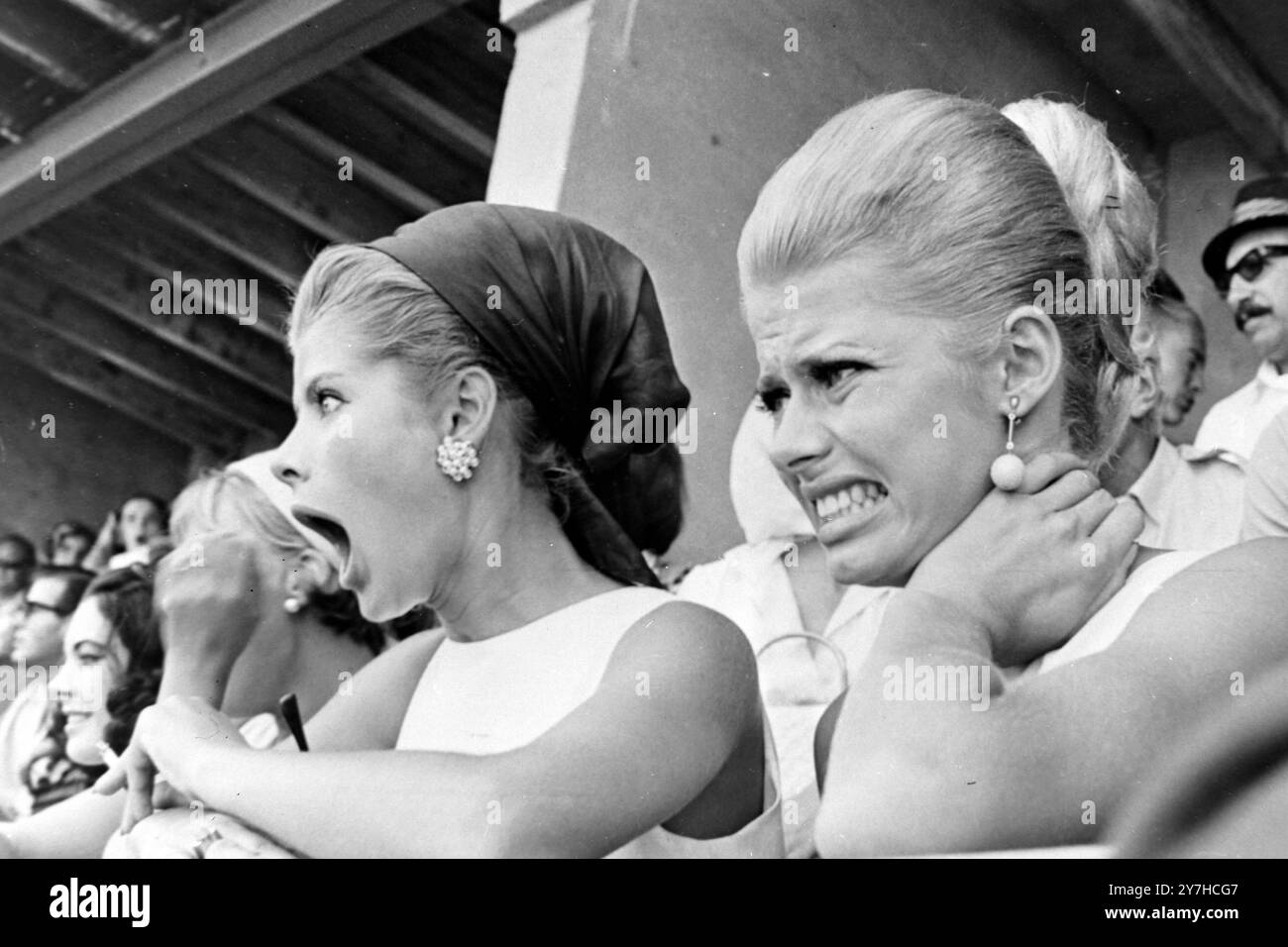 SUSAN HOLMQUIST MISS UN UNITED NATIONS AND RAGBY MONICA AT A BULLFIGHT ...