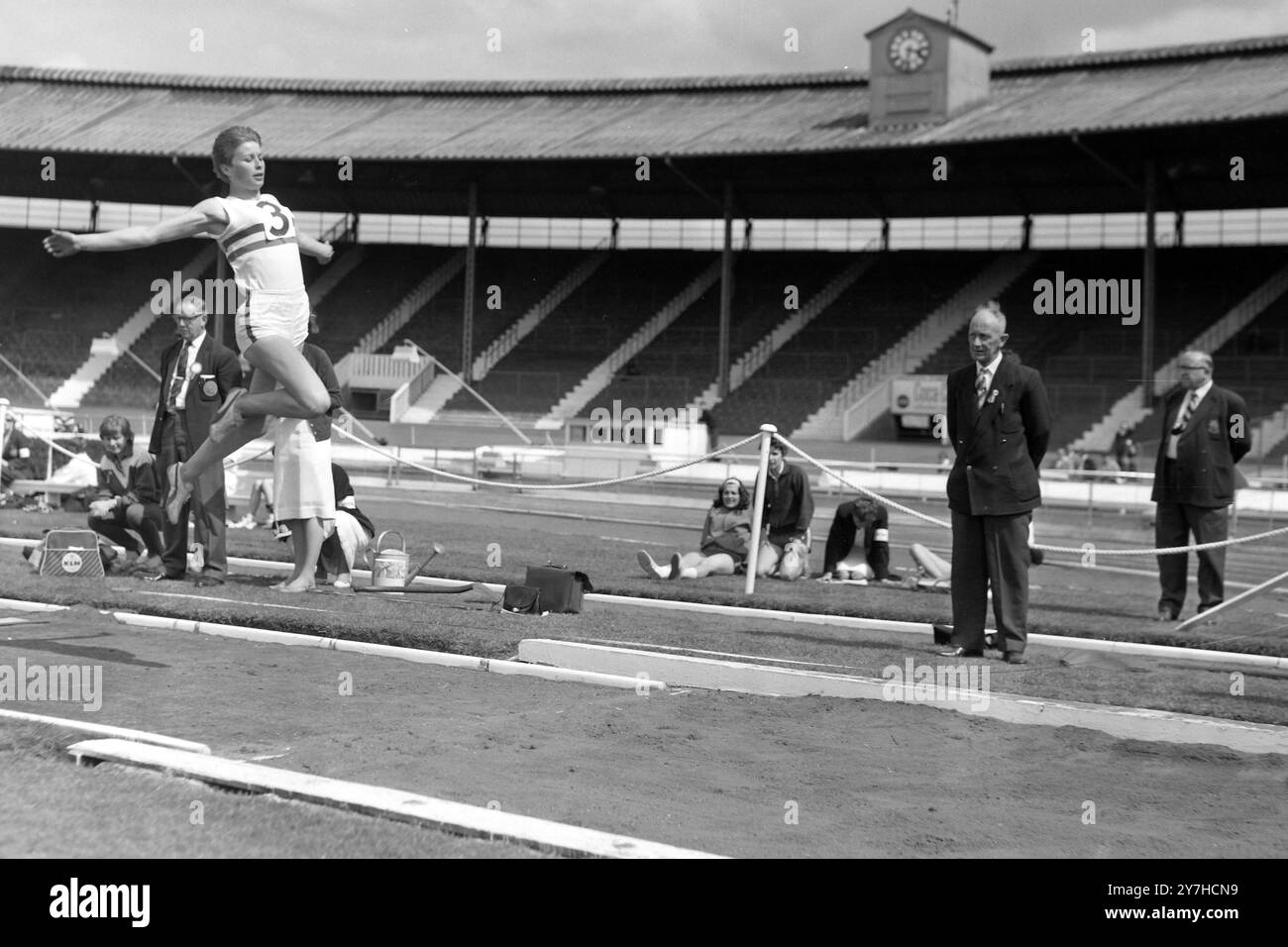 ATHLETICS MARY RAND WINS LONG JUMP AT WHITE CITY IN LONDON ; 4 JULY ...