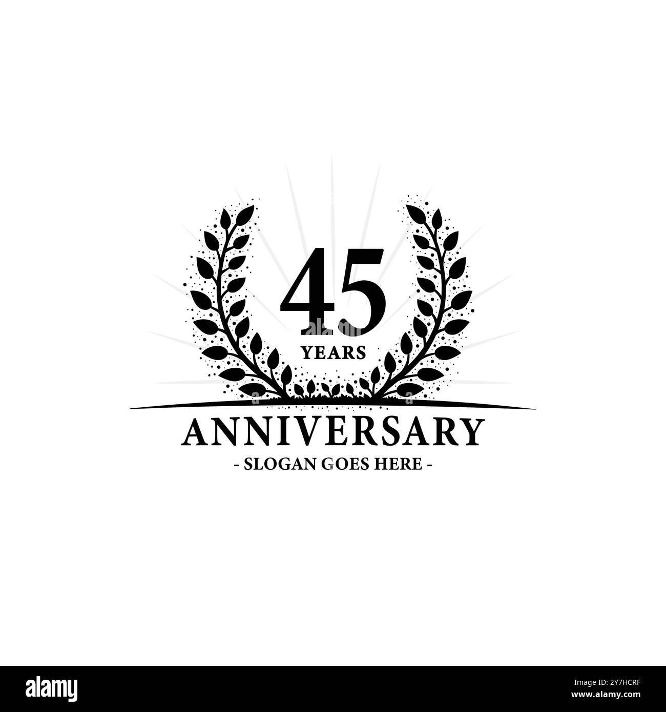45 years celebrating anniversary logo. 45th years anniversary design ...