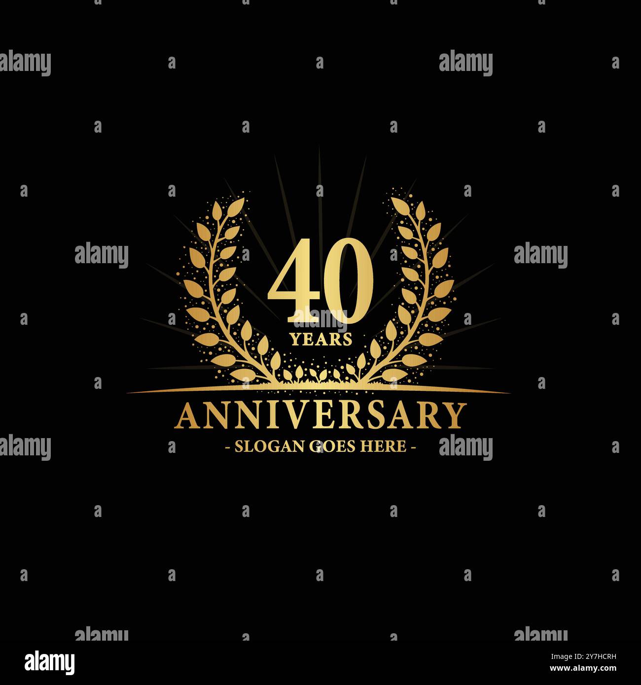 40 years celebrating anniversary logo. 40th years anniversary design ...