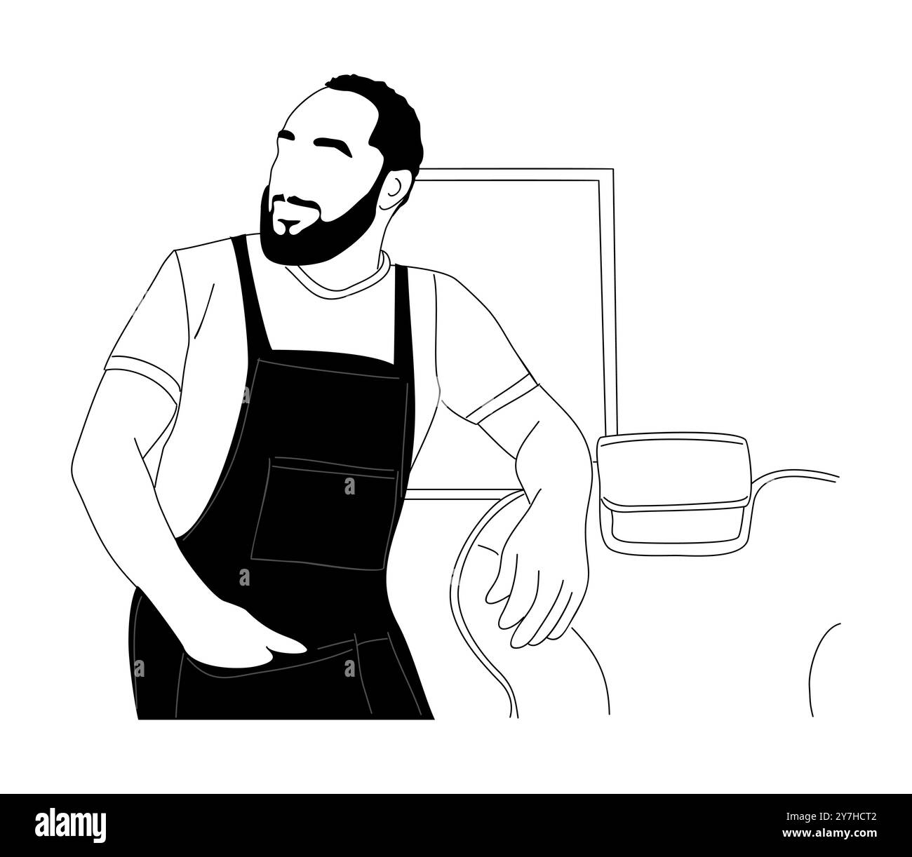 Handsome male chef in Stock Vector Images - Alamy