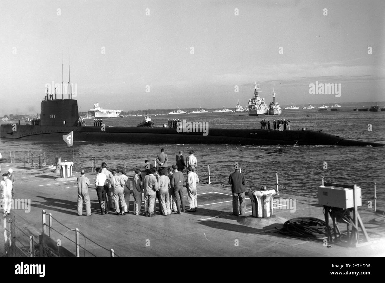 CAPTAIN GEORGE F MORIN COMMANDS USS TRITON IN PORTSMOUTH ; 3 JULY 1964 ...
