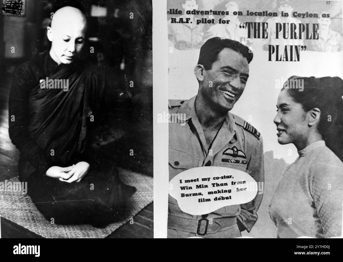 ACTRESS TURNED NUN WIM MIN THAN IN RANGOON, BURMA / ; 3 JULY 1964 Stock ...