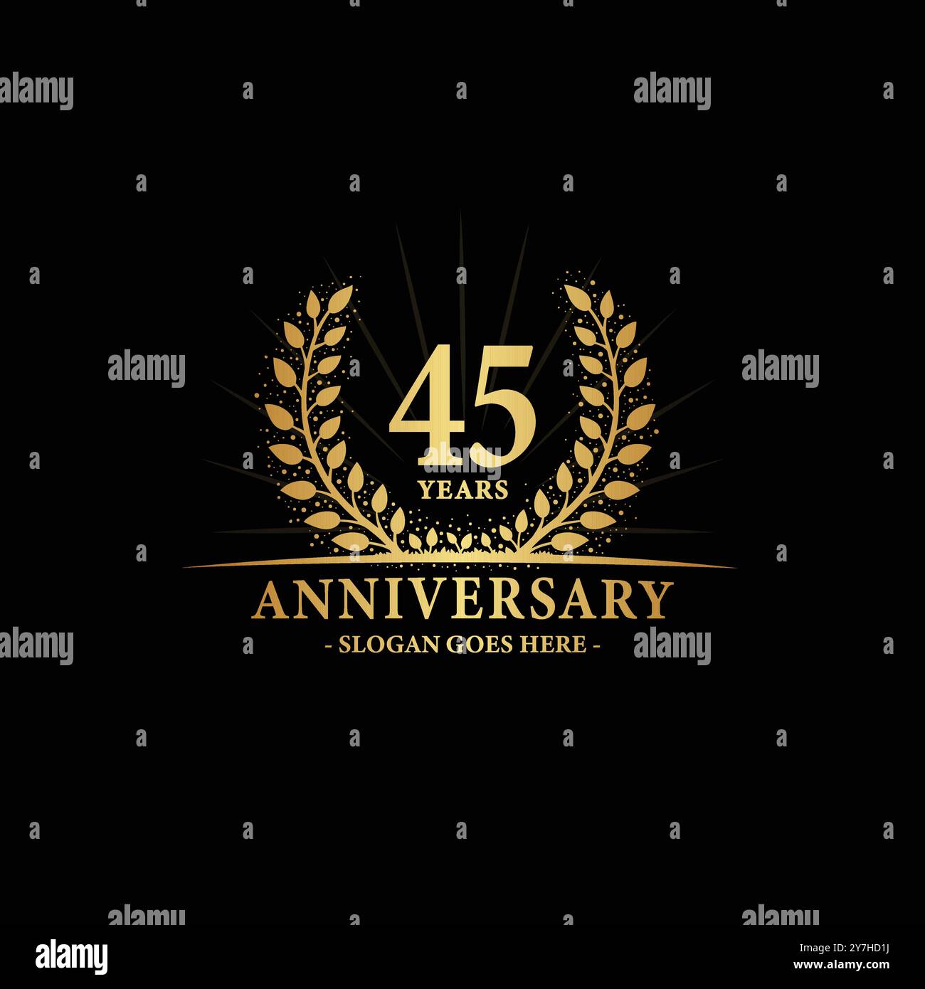 45 years celebrating anniversary logo. 45th years anniversary design ...