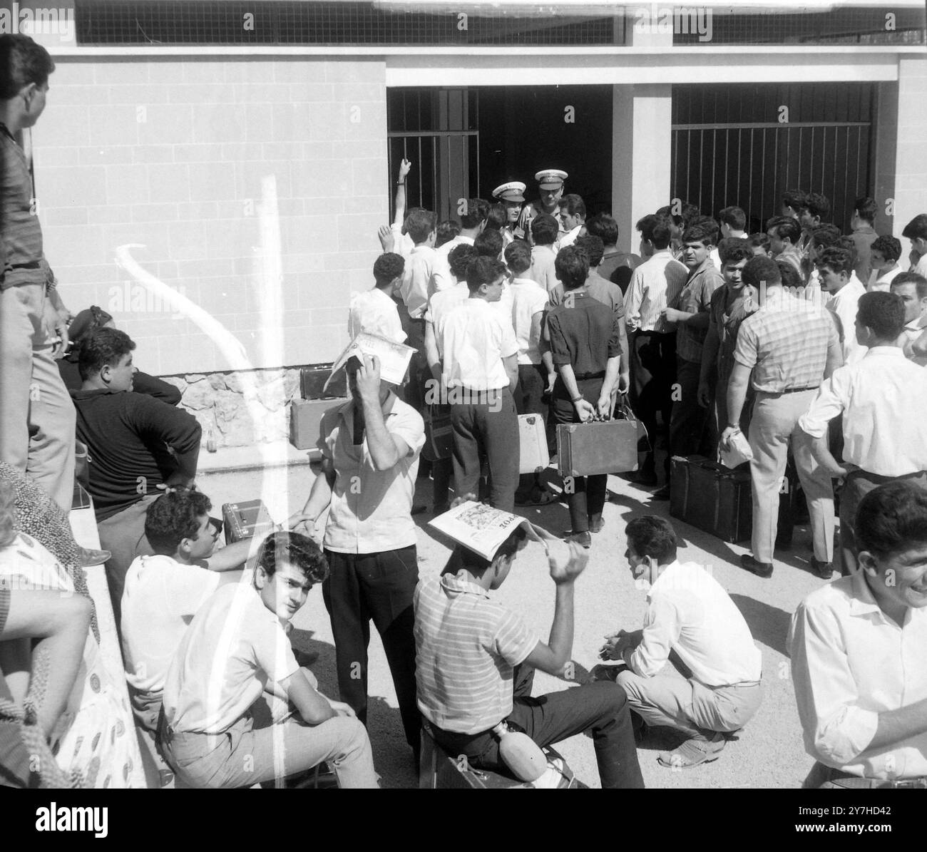 GREEK CYPRIOTS SIGN ON IN REGULAR FORCES IN NICOSIA, CYPRUS ; 3 JULY ...