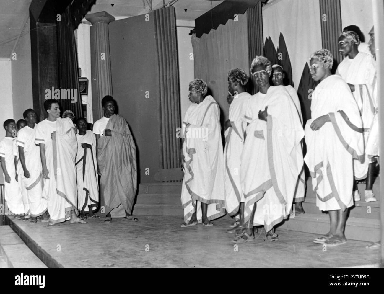 A SCENE FROM A PLAY CEASAR IN DAR ES SALAAM, TANGANYIKA / ; 3 JULY 1964 ...