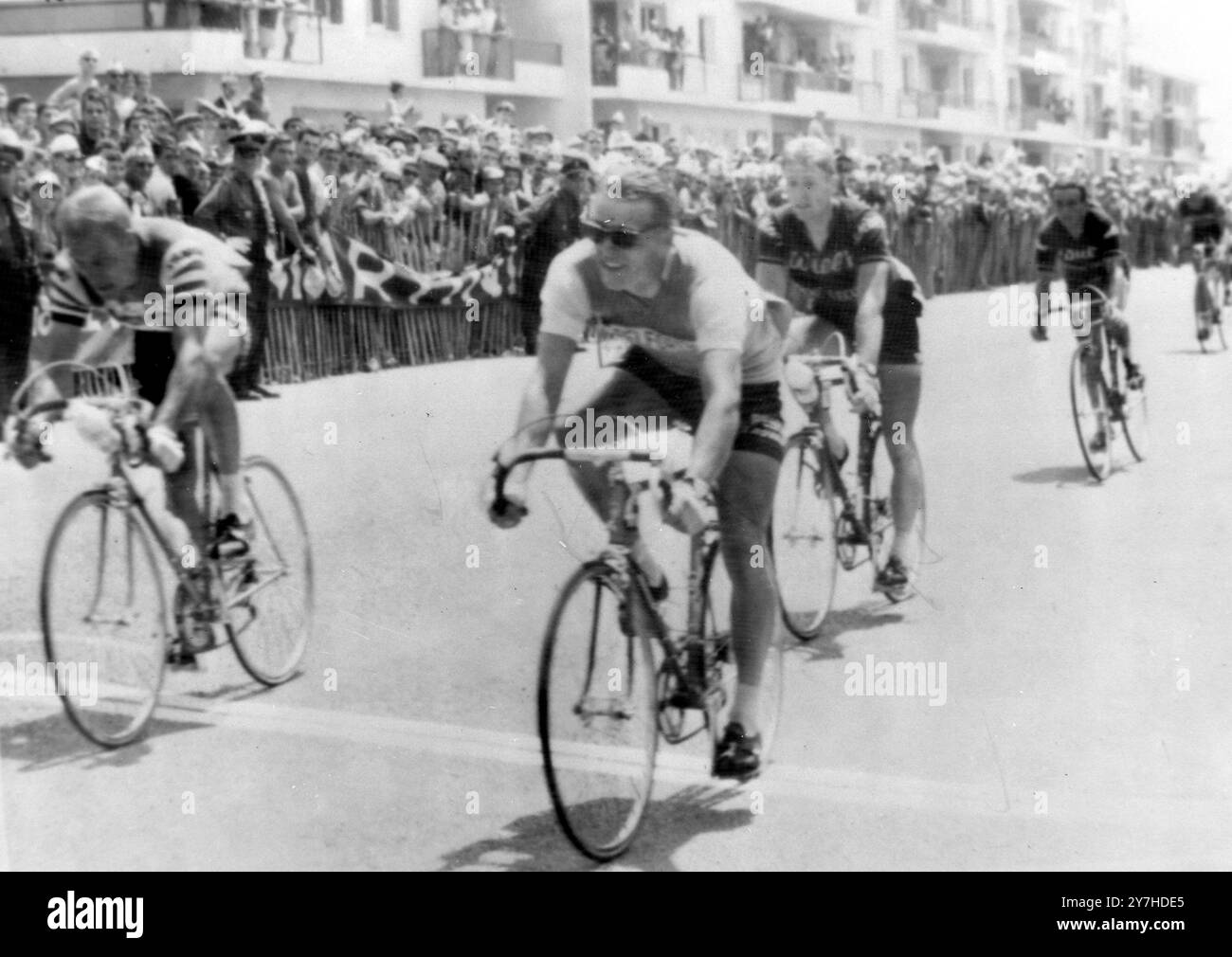 CYCLISTS ALTIG, JANSSEN AND WRIGHT IN ACTION AT TOUR DE FRANCE RACE ; 1 ...