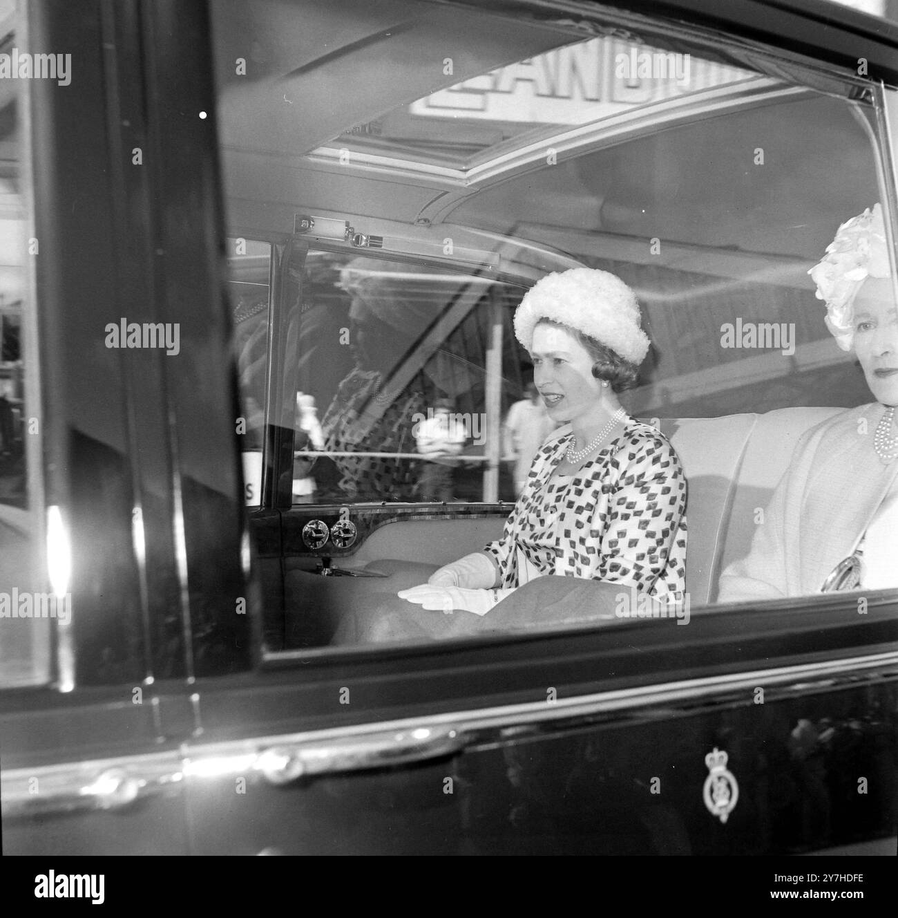 QUEEN ELIZABETH II DRIVING FROM EUSTON IN LONDON ; 1 JULY 1964 Stock ...