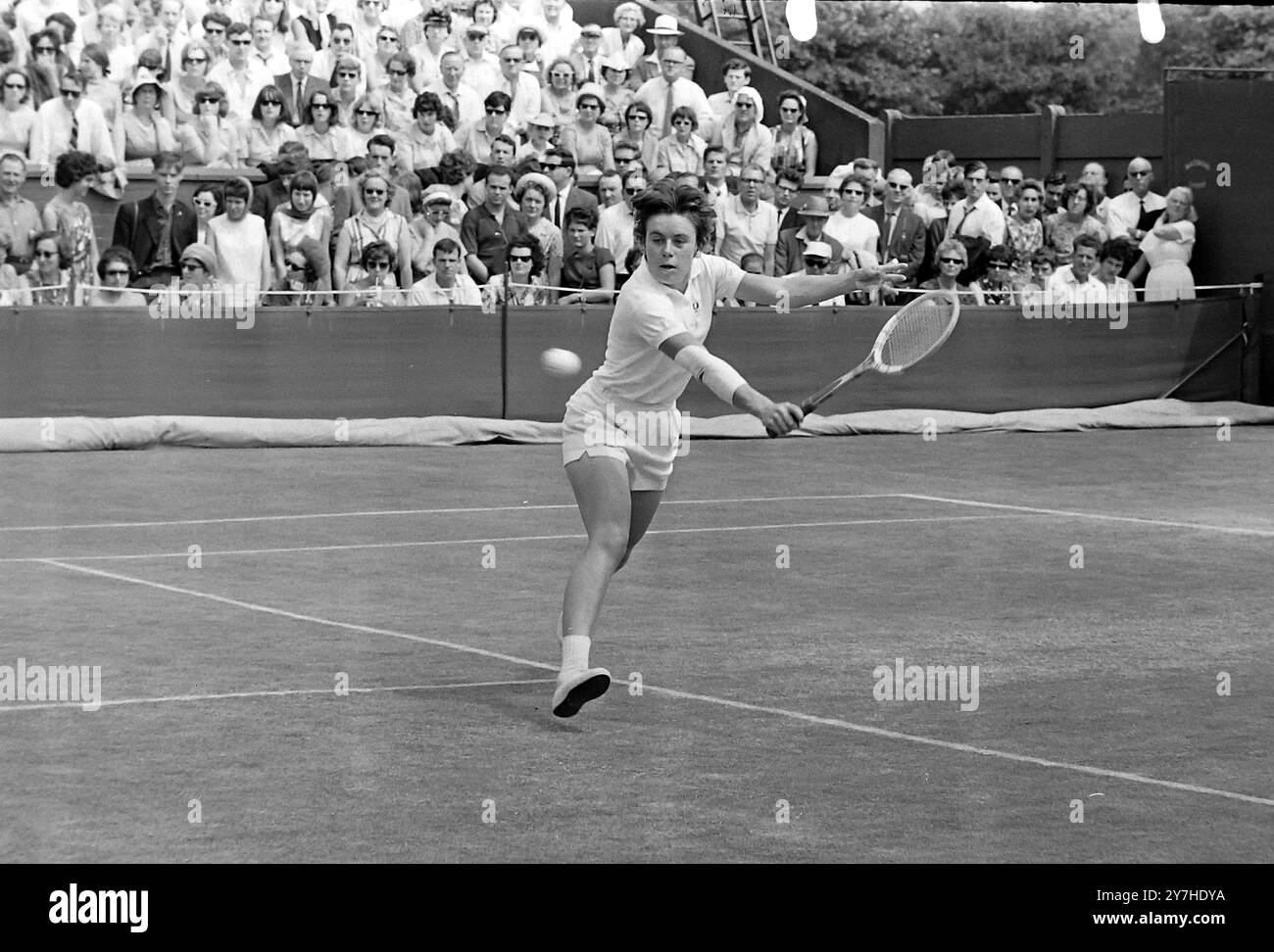 NORMA BAYLON - TENNIS PLAYER IN ACTION AT LAWN TENNIS CHAMPIONSHIPS AT ...