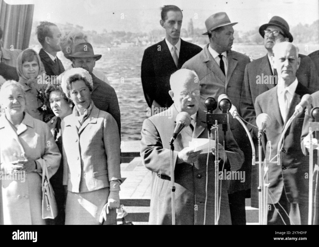 SOVIET PRIME MINISTER NIKITA KHRUSHCHEV VISITS NORWAY WITH NORWEGIAN ...