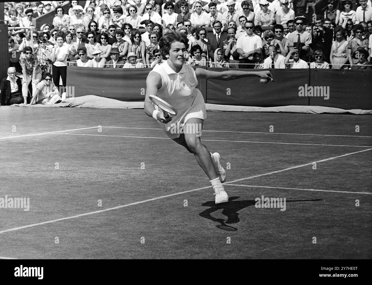 MARGARET SMITH - TENNIS PLAYER IN ACTION AT LAWN TENNIS CHAMPIONSHIPS ...