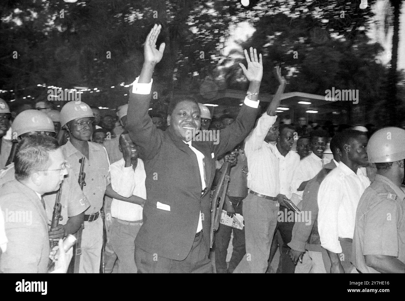 KATANGESE FORMER PRESIDENT MOISE TSHOMBE RETURNS TO CONGO ; 28 JUNE ...