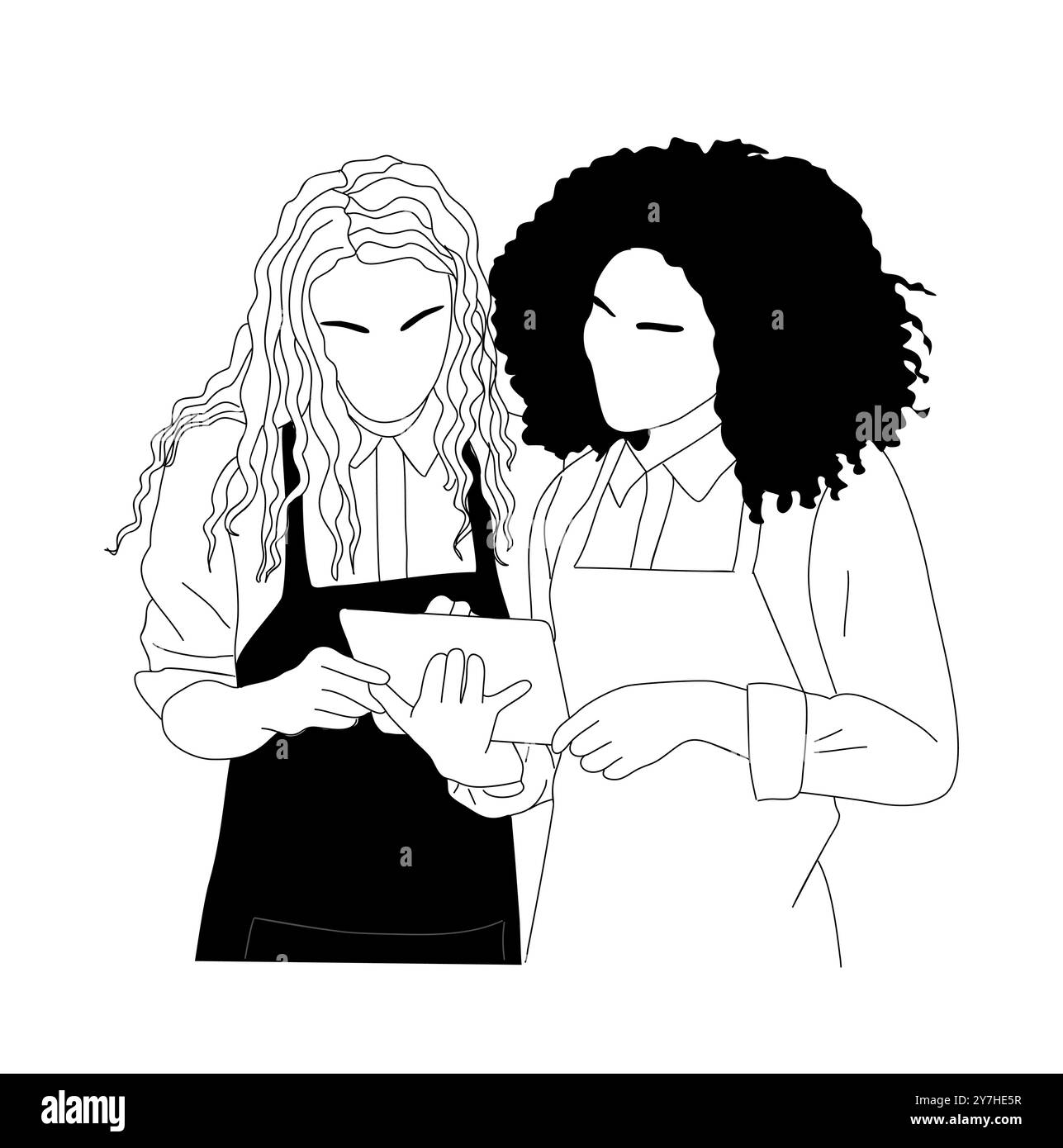 Business discussion concept two Black and White Stock Photos & Images ...