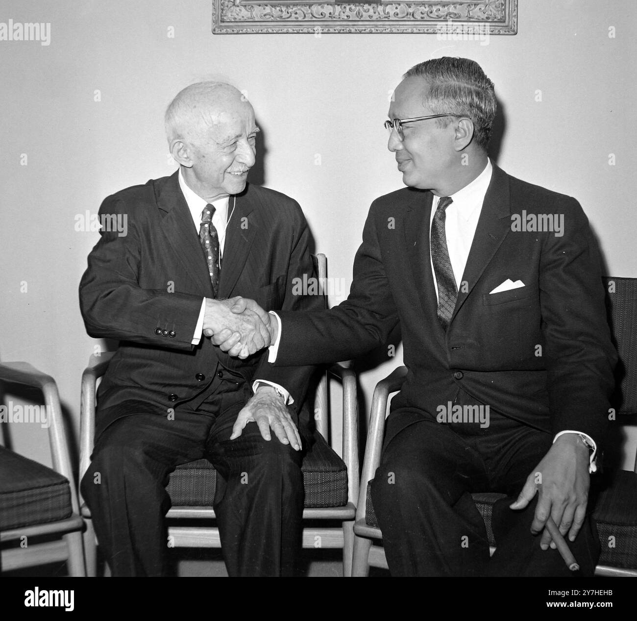 TURKISH PRIME MINISTER ISMET INONU WITH U THANU UN SECRETARY GENERAL IN ...