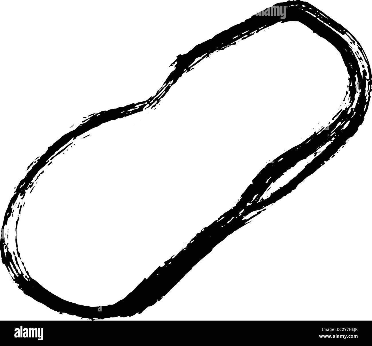 Ink Dry Brush Grunge Free Hand Oval Frame Stock Vector Image & Art - Alamy