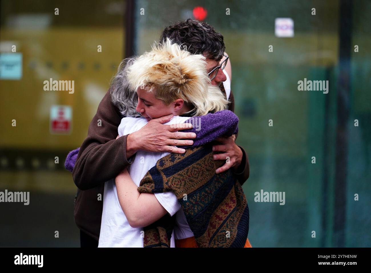 Just Stop Oil activists Mary Somerville, Stephen Simpson and Phillipa ...