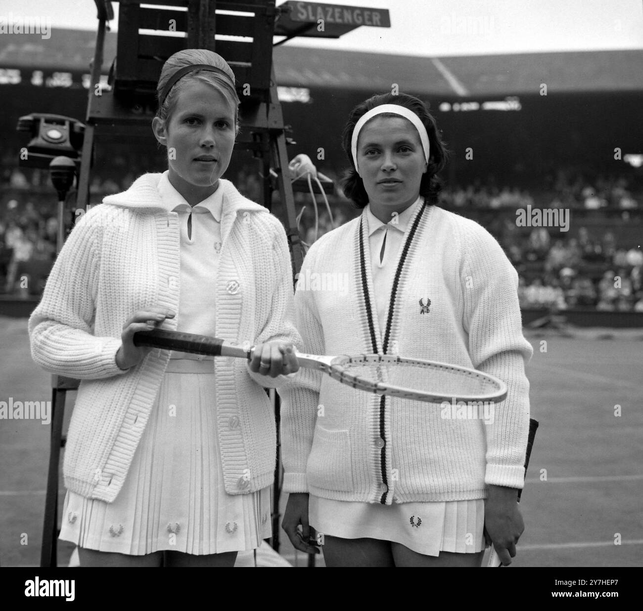 ANNA DMITRIEVA AND KAREN SUSMAN - TENNIS PLAYERS IN ACTION AT LAWN ...