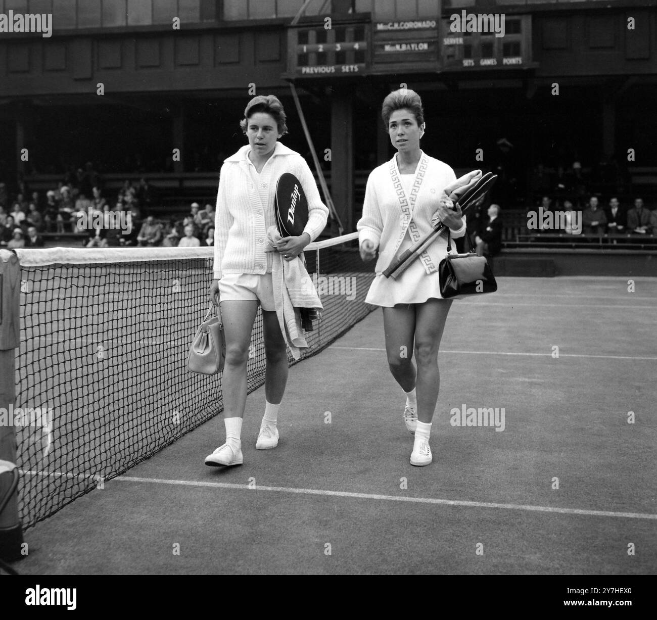NORMA BAYLON AND CARMEN CORONADO ON COURT ONE - TENNIS PLAYER IN ACTION ...