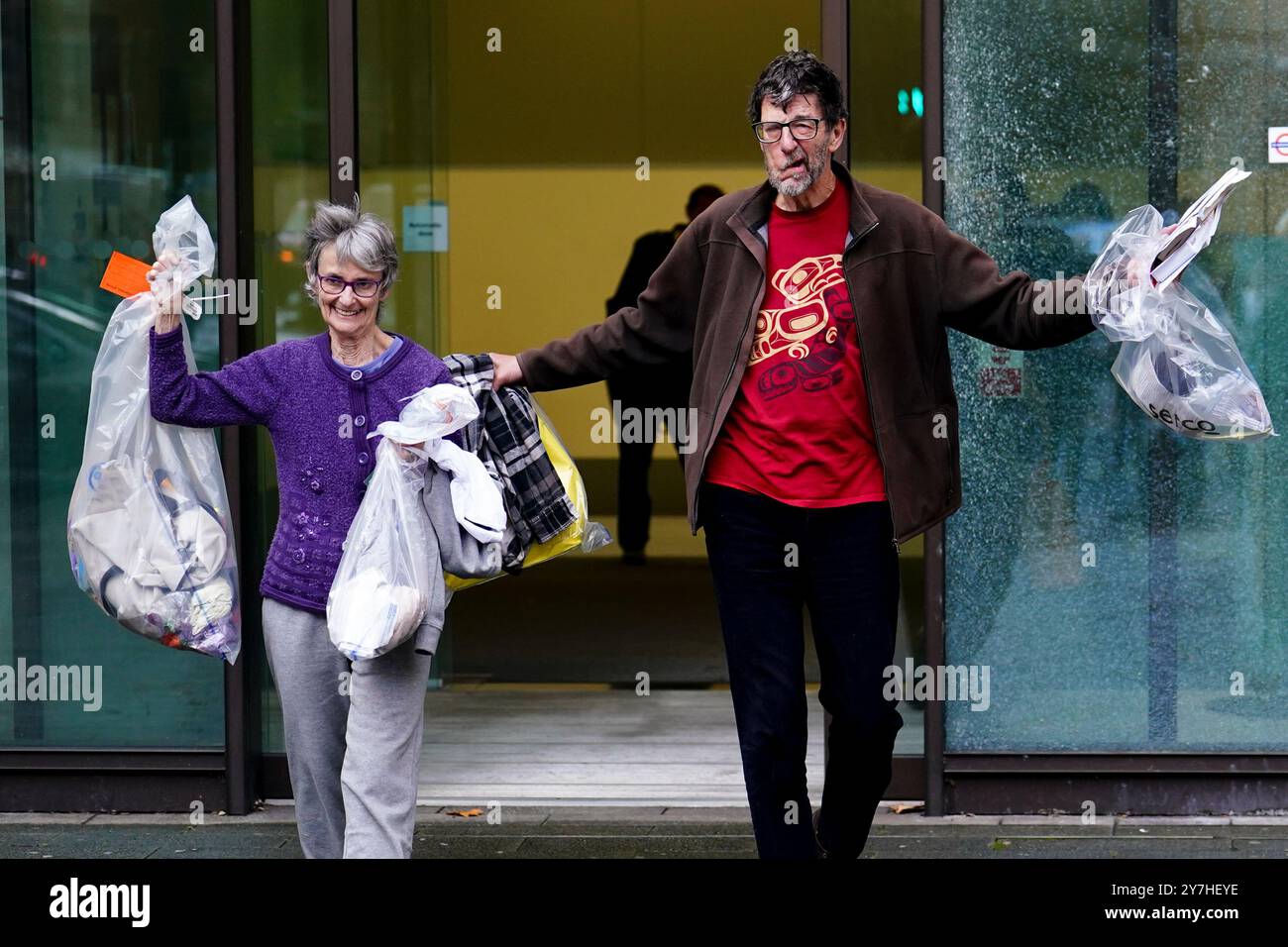 Just Stop Oil activists Mary Somerville, and Stephen Simpson leaving ...