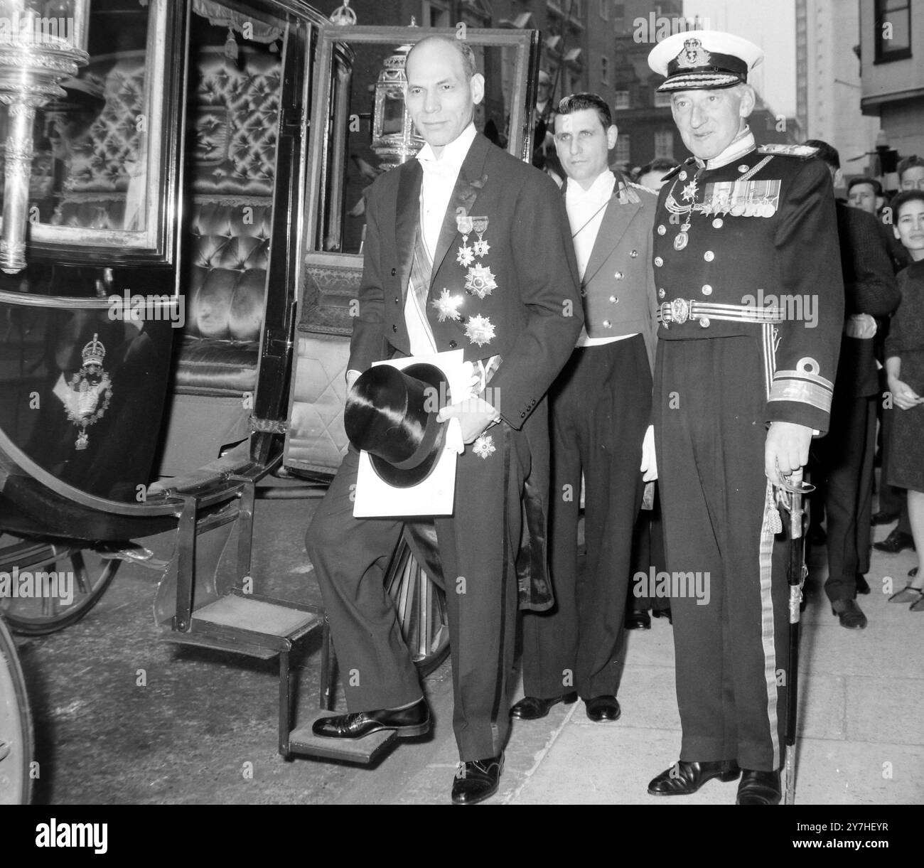 NEW UAR AMBASSADOR TO LONDON MOHAMED HAFEZ ISMAIL WITH THE EARL OF ...