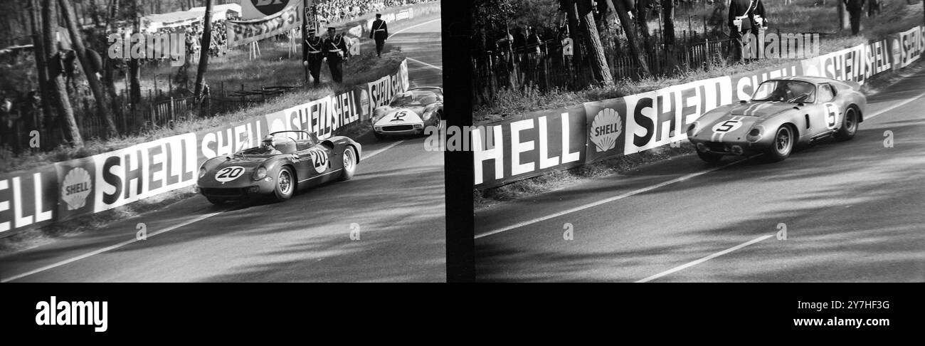 FERRARI DRIVERS JEAN GUICHET AND NINO VACARELLA DURING LE MANS RACE IN ...