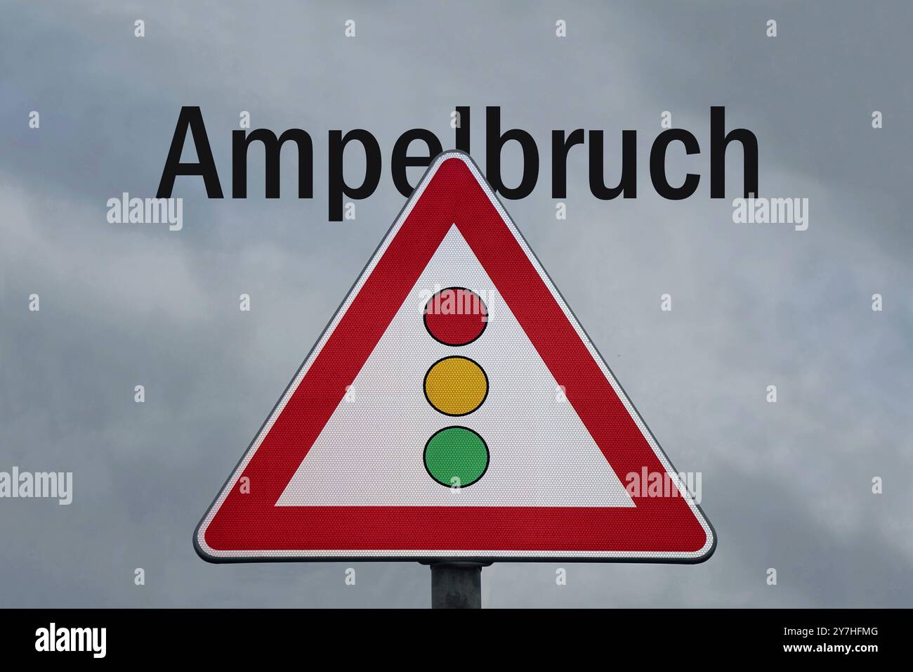 Verkehrszeichen mit Ampel und Schriftzug Ampelbruch Verkehrszeichen mit ...