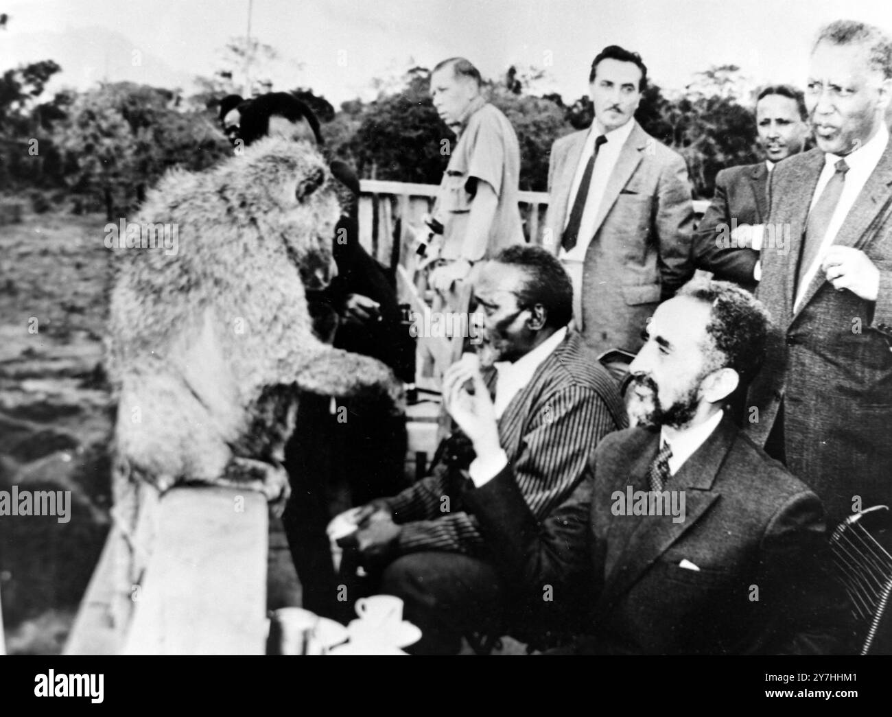 KENYAN PREMIER AFRICAN LEADER JOMO KENYATTA WITH EMPEROR HAILE SELASSIE ...