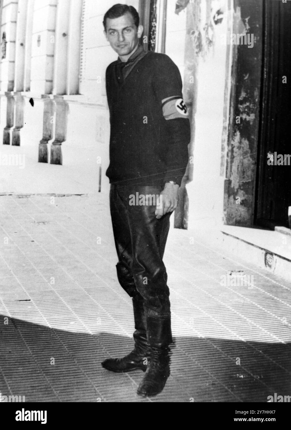 HORST EICHMANN AT PRESS CONFERENCE OF FATHERS ADOLF MARTYRDOM IN ...
