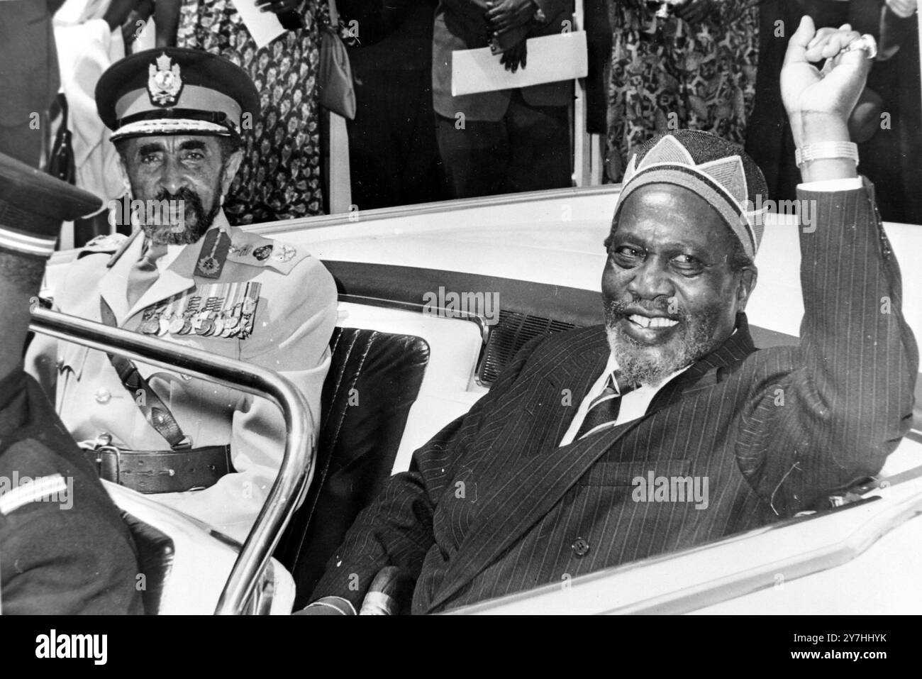 KENYAN PREMIER AFRICAN LEADER JOMO KENYATTA WITH ETHIOPIAN EMPEROR ...