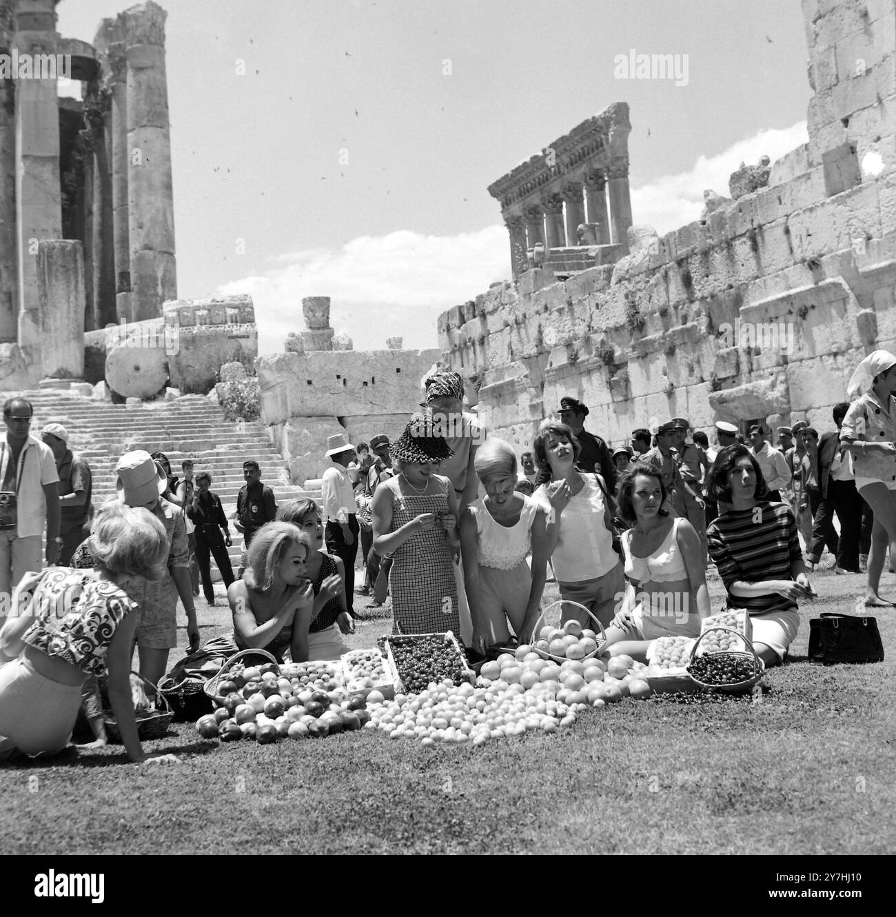 CONTESTANTS OF MISS EUROPE BEAUTY CONTEST SIGHTSEEING BEIRUT, LEBANON ...