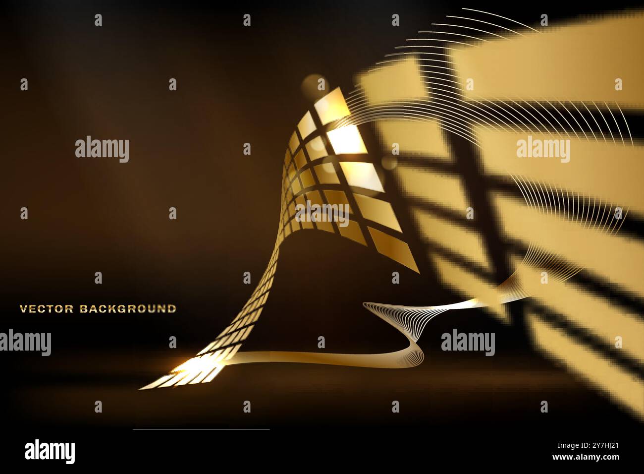 Vector abstract golden wave Stock Vector Images - Alamy