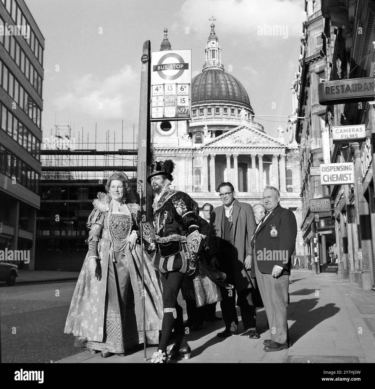 JOYCE STEINBERGER AND FRANCIS SKILLETER IN ELIZABETHAN COSTUMES IN ...