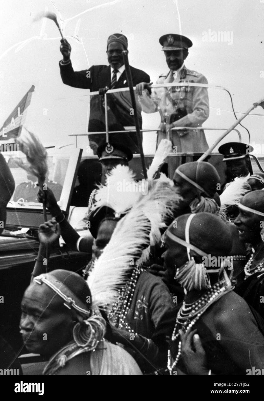 KENYAN PREMIER AFRICAN LEADER JOMO KENYATTA AND HAILE SELASSIE STATE ...