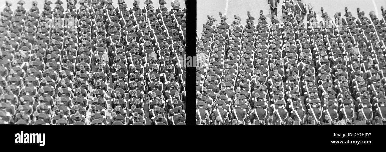 ROMAN POLICE MARCH AWAY FROM CAMERA DURING PARADE IN ROME, ITALY ; 3 ...
