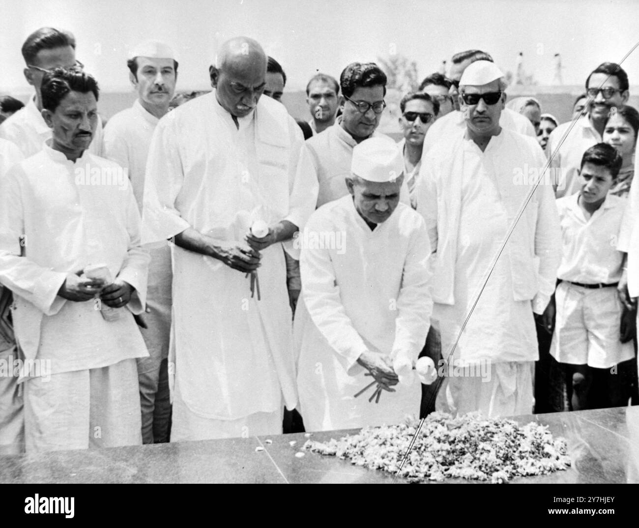 KRISHNAMACHARI WITH INDIAN PREMIER SHRI GULZARILAL NANDA AT PREMIER ...