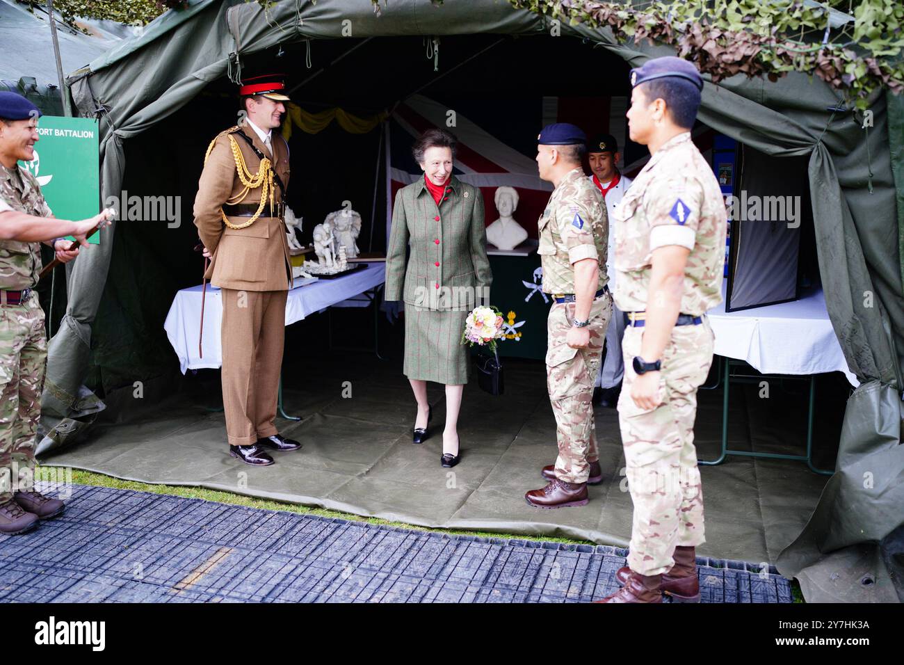 The Princess Royal, Colonel-in-Chief of the Royal Logistic Corps, views ...