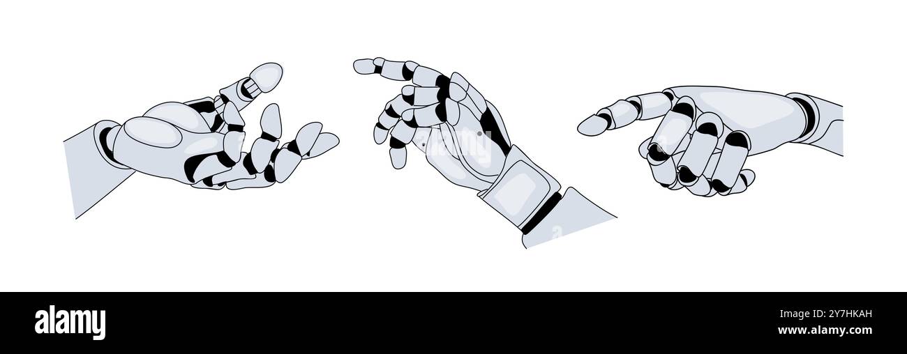 Set of Robotic arms in different gesture Stock Vector Image & Art - Alamy